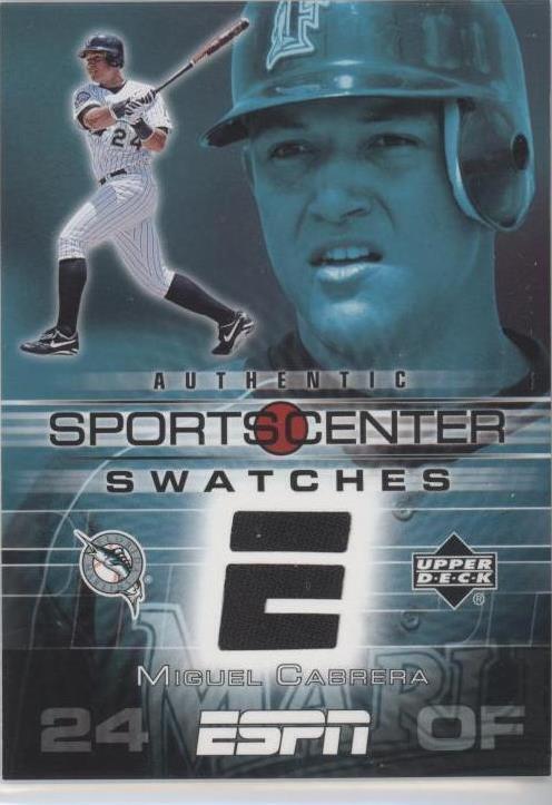 2005 Upper Deck ESPN - Sportscenter Swatches Miguel Cabrera #GU-MC (MEM ...