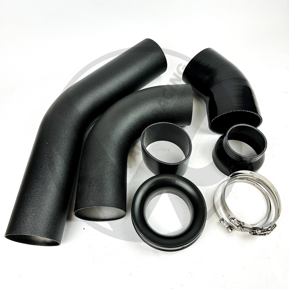 4" inch Black Through Headlight Intake w/vstack for Honda Acura B EG EK ...