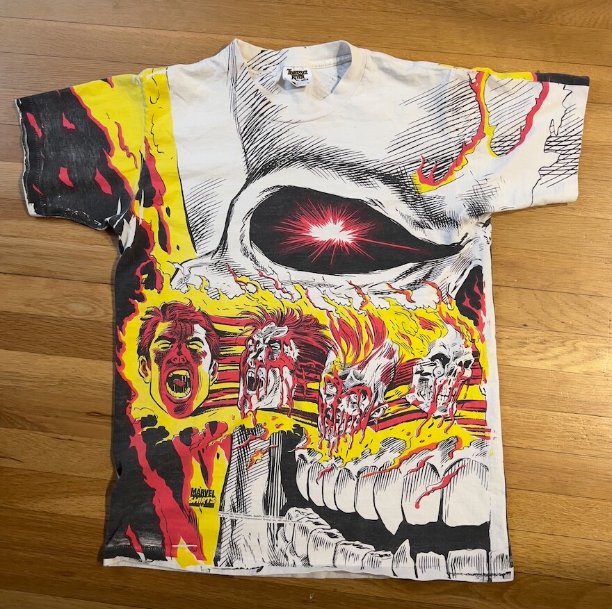 Vintage Ghost Rider Transformation Mega T-Shirt - Exc… - Gem