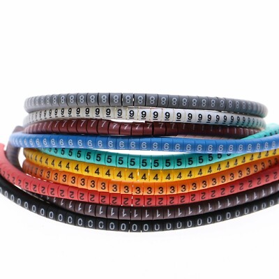 0 to 9 number Cable Wire Marker 18 AWG - 12 AWG EC-1 2.5mm2 | eBay