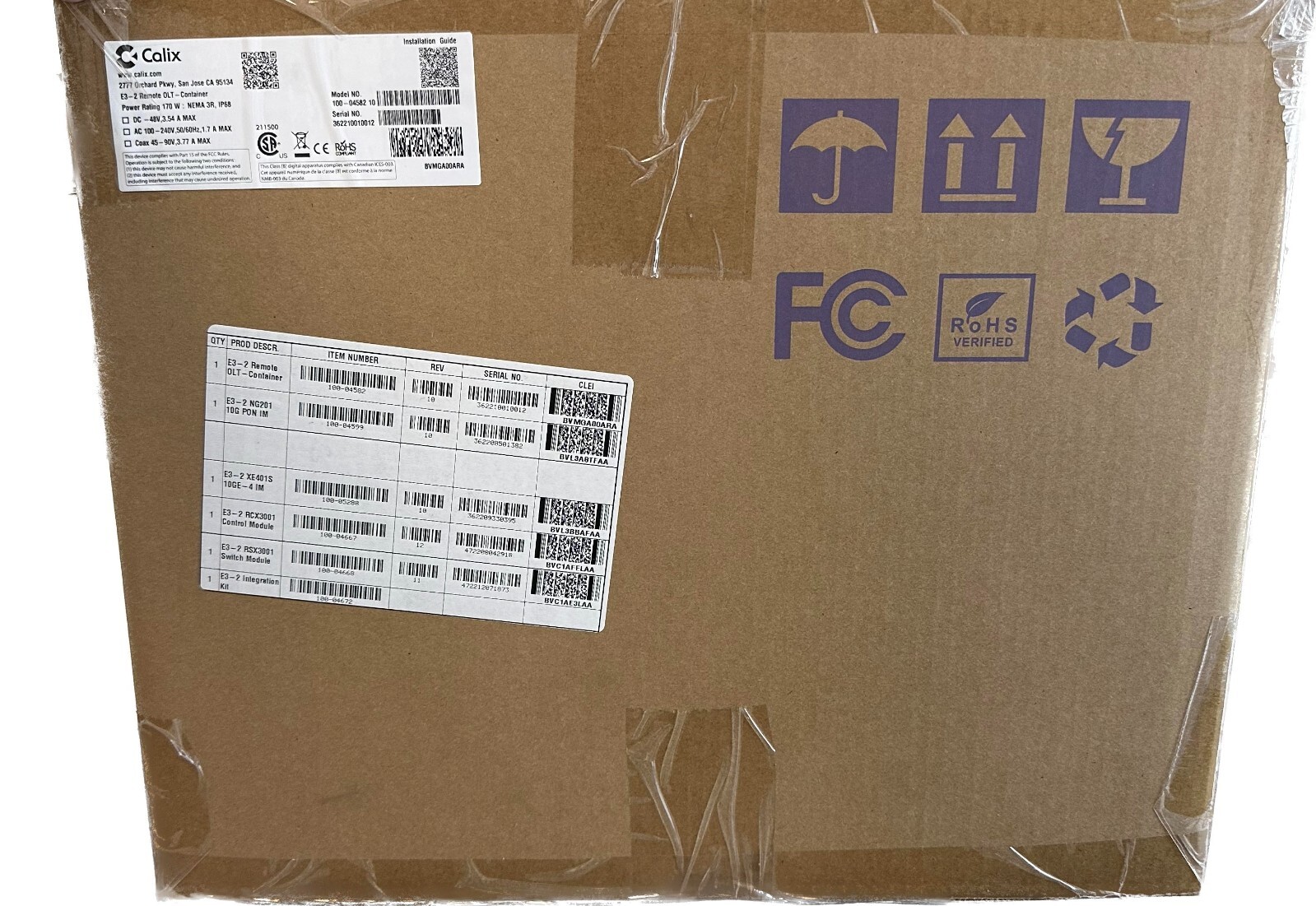 Calix E3- 2 Remote OLT Container Power 100-04582 10 (New in Box) | eBay