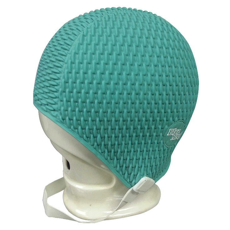 BLUE REEF Bubble Plain Ladies Classic Chic Chin Strap Swim Cap Swimming ...