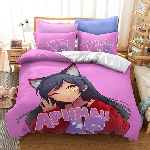 Girls Aphmau/Kawaii Cartoon/Doona Cover/Double-sided Pillowcase/Bedding ...