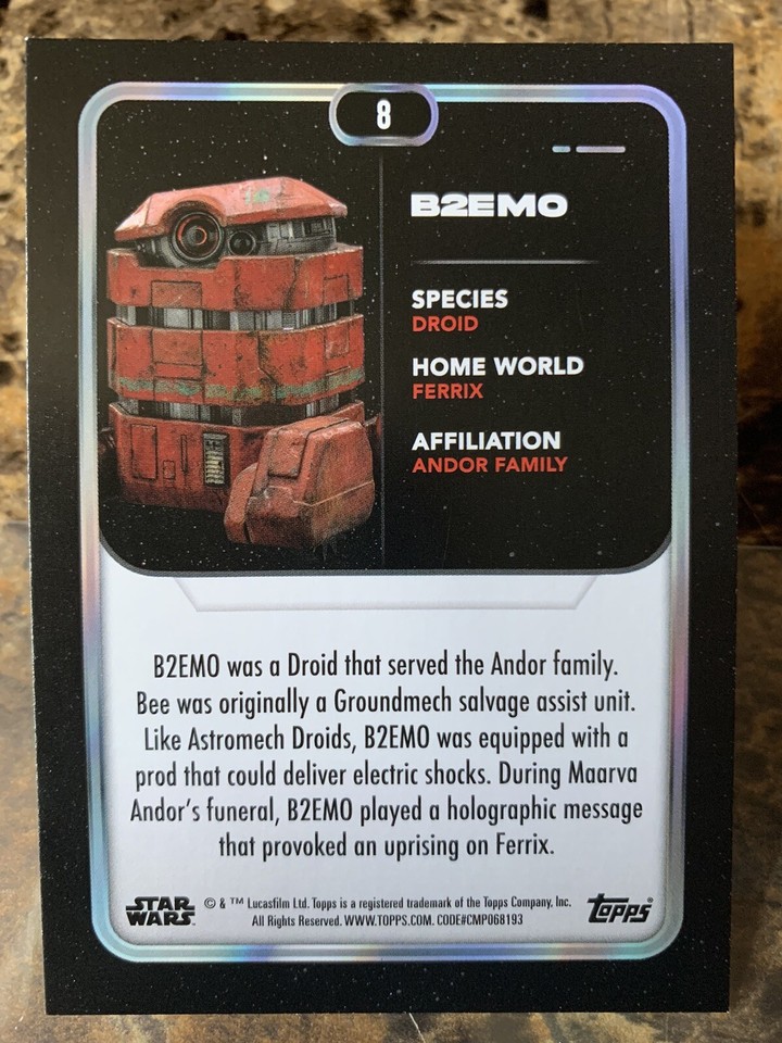 2023 Topps Star Wars Flagship Gold Parallel B2EM0 8 | eBay