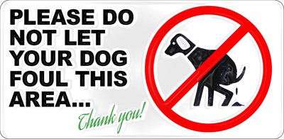Dog sign Please do not let your dog foul this area A4 Aluminium | eBay UK