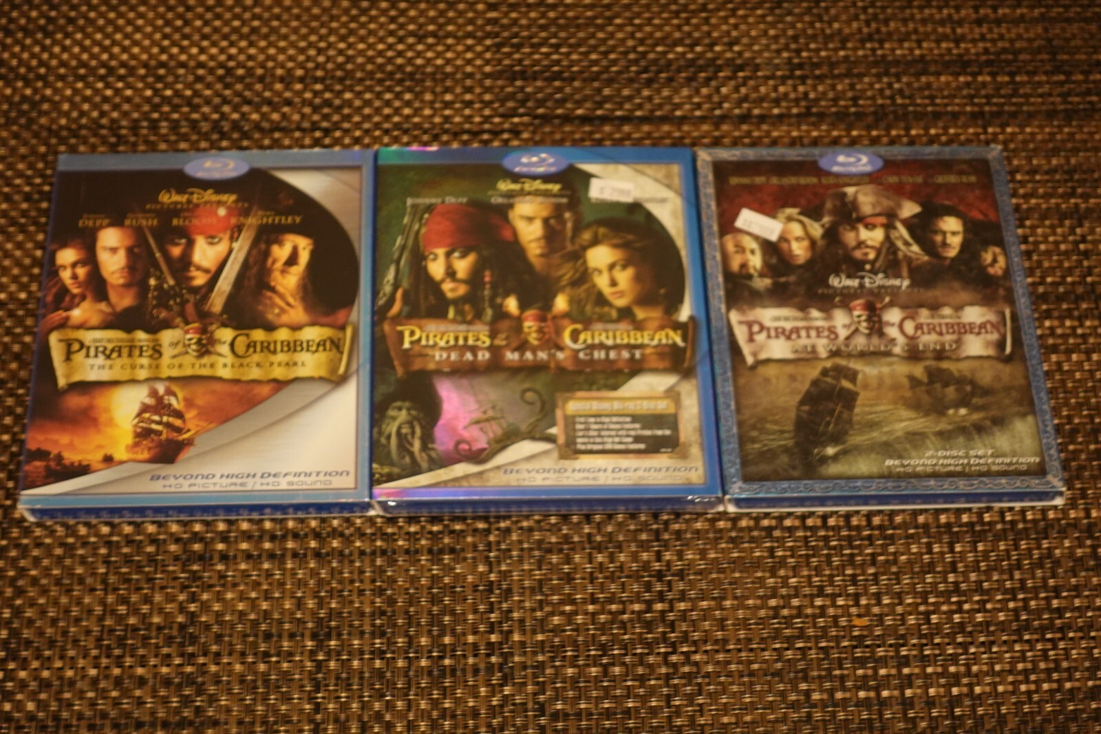 Lot 3 Brand New Pirates of the Caribbean Blu-Ray With Slipcovers 1+2+3 ...