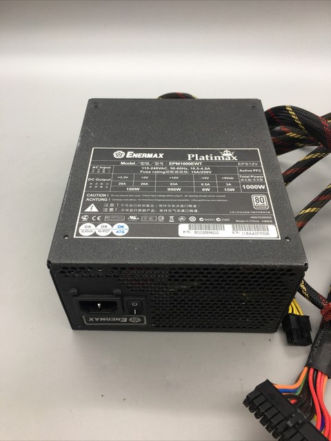 Enermax Platimax 1000w 80 Platinum Modular Power Supply - RECERTIFIED ...