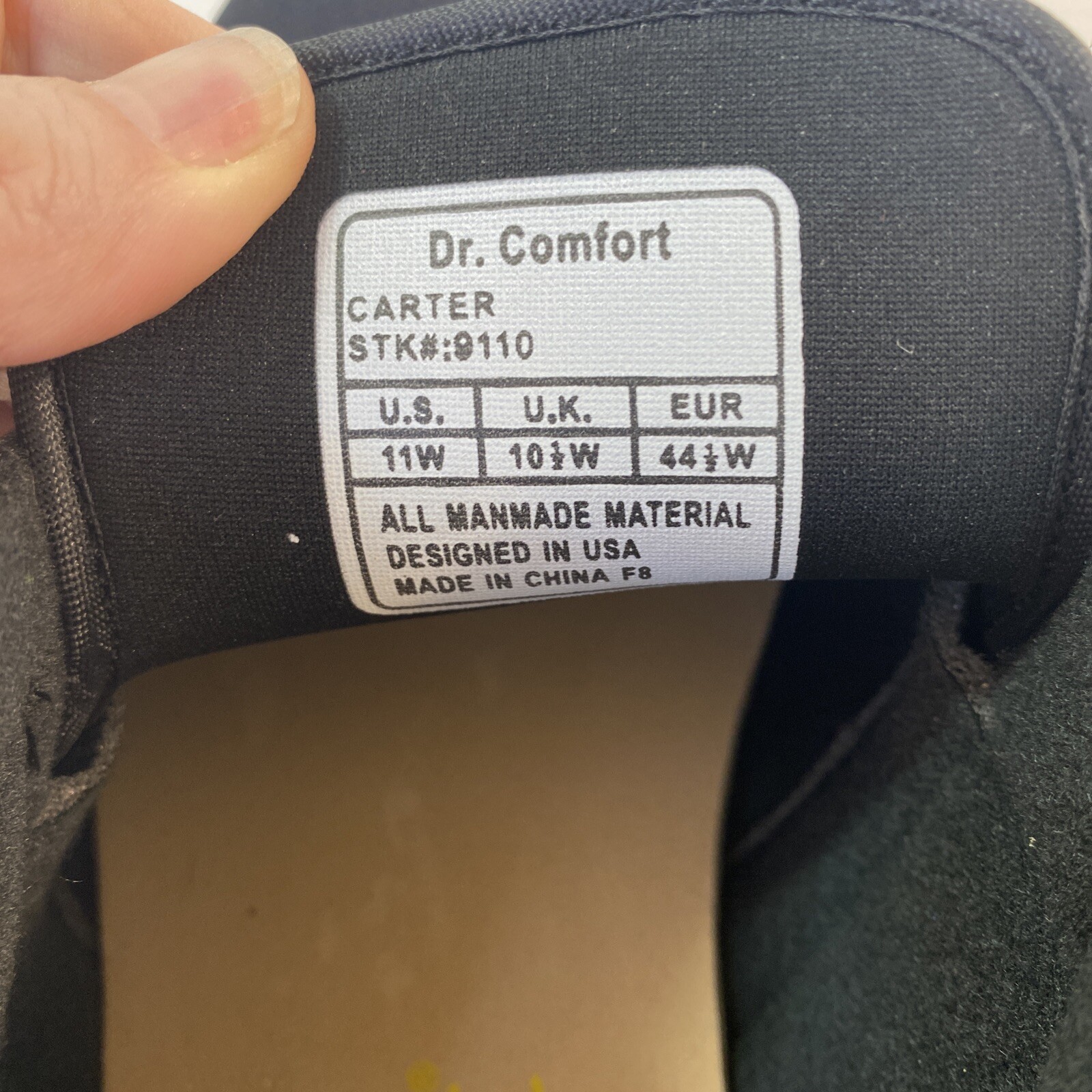 Dr. Comfort Carter Men's Diabetic Double Depth Shoe 9110 With Insert 11 ...