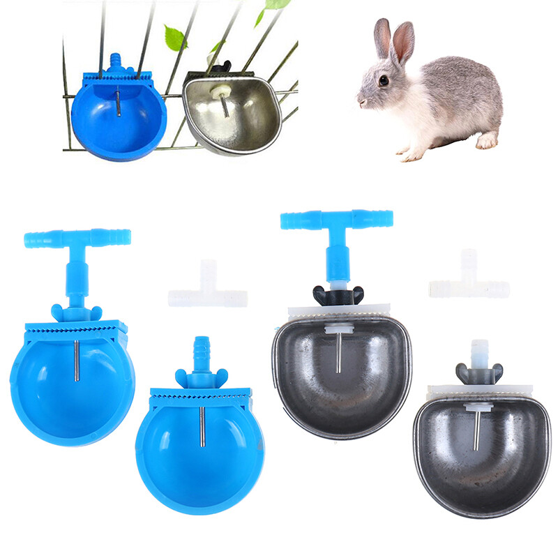 Rabbit Automatic Drinker Water Feeder Fix Stainless Steel Bowl T Joint ...