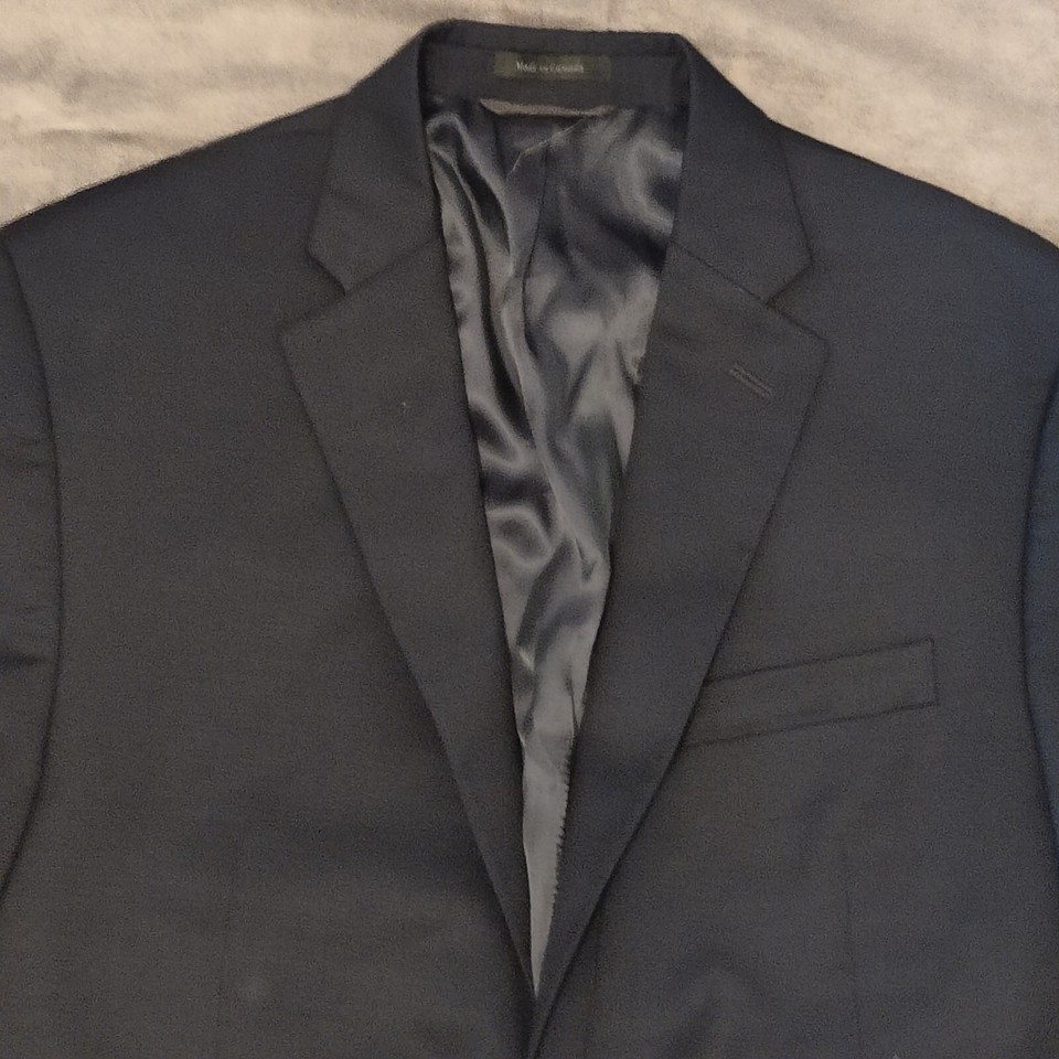 RALPH LAUREN Mens Blazer Sport Coat Casual Jacket Size 46R Navy Wool ...