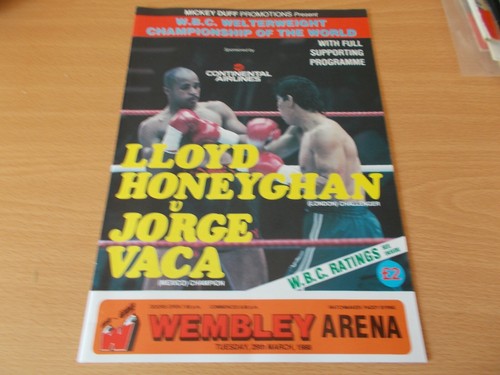 Lloyd Honeyghan v Jorge Vaca 29-3-1988.See description. (S021) | eBay UK
