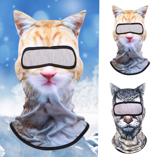 Cat Pattern Face Mask UV Protection Cycling Ski Sun Hood Balaclava ...