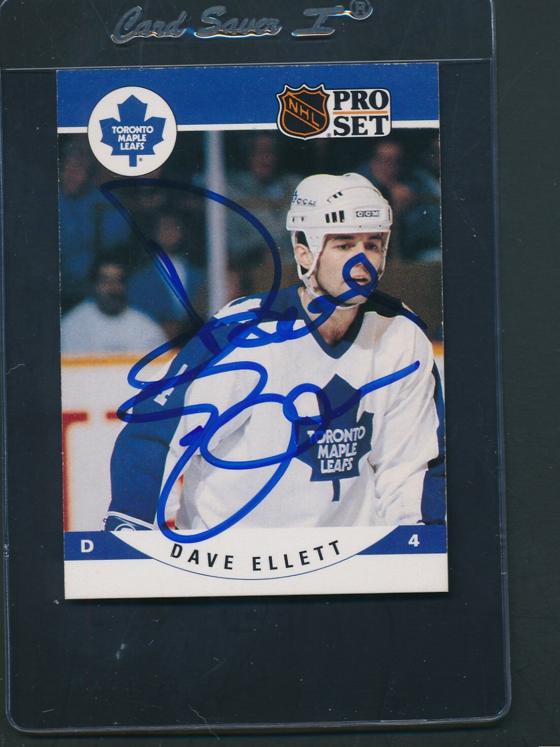 1990/91 Pro Set #532 Dave Ellett Maple Leafs Signed Auto *D5675 | eBay