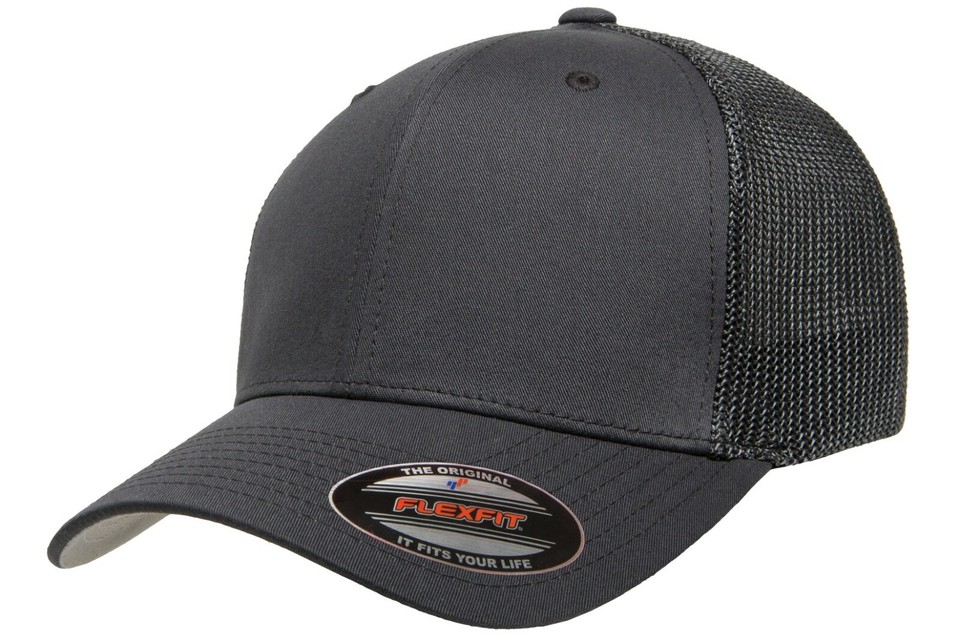 Flexfit Trucker Hat 6511 Fitted Mesh Baseball Cap Plain Blank Flex Fit ...