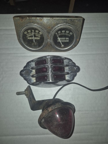 Vtg ELECTROLINE N5 2 Red Marker Light Auto Accessory Light Big Truck ...