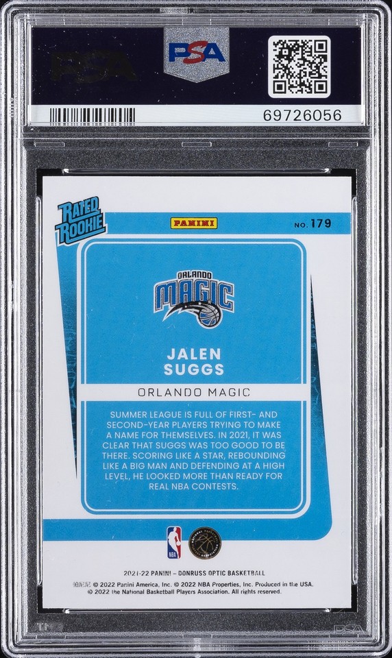 2021 PANINI DONRUSS OPTIC #179 JALEN SUGGS ROOKIE RC PSA 9 | eBay UK