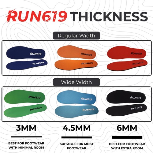 Zero Drop Shoe Insoles, Traditional Shape, Foot Forming, Regular Width ...