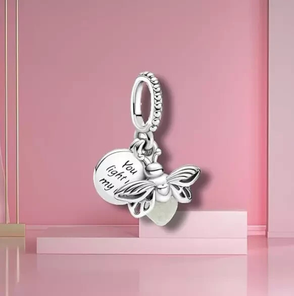 Glow In The Dark Firefly Dangle Charm NEW Pandora 925 Sterling Silver ...