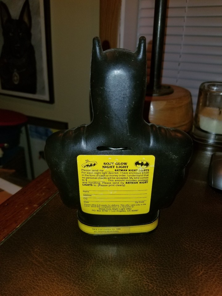Vintage DC Comics Plastic Batman Coin Bank (1989) CEREAL PREMIUM | eBay