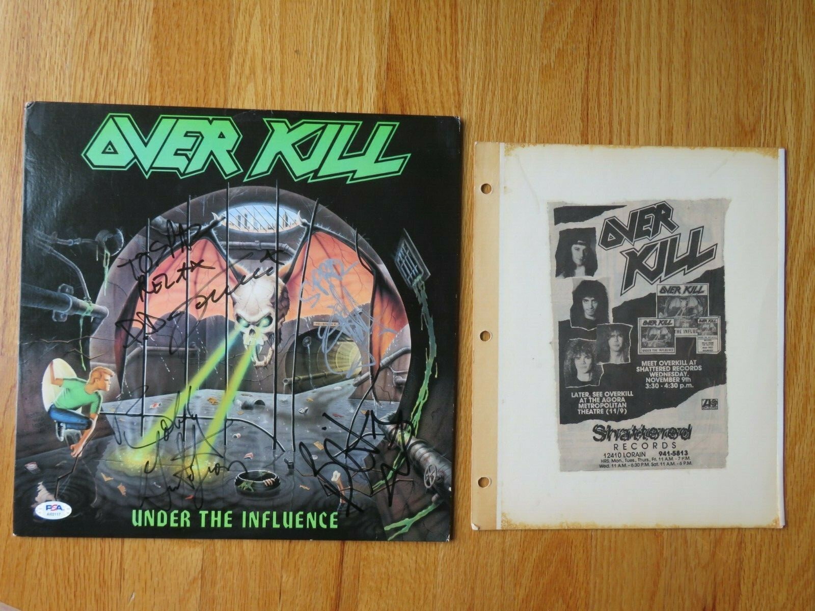D.D. VERNI BOBBY GUSTAFSON SID FALCK BLITZ ELLSWORTH signed OVERKILL ...