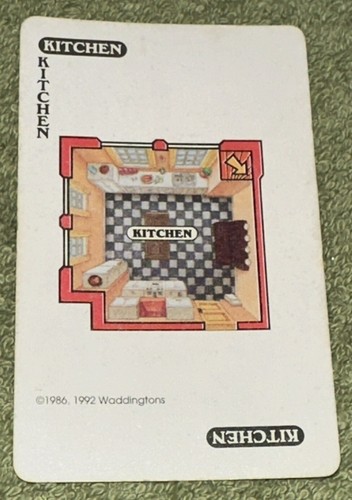 Clue 1986, 1992 - Room Card Kitchen Replacement Piece | eBay
