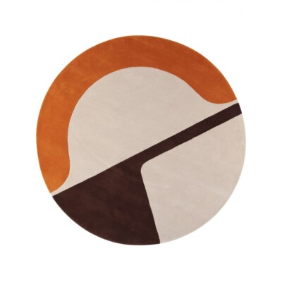 Bascome Round Hand Tufted Modern Abstract Design Hand Tufted Round Area ...