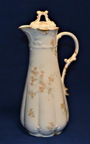 Antique GDA LIMOGES France Yellow FLOWERS Gold 11 1/2"h Lidded Water ...