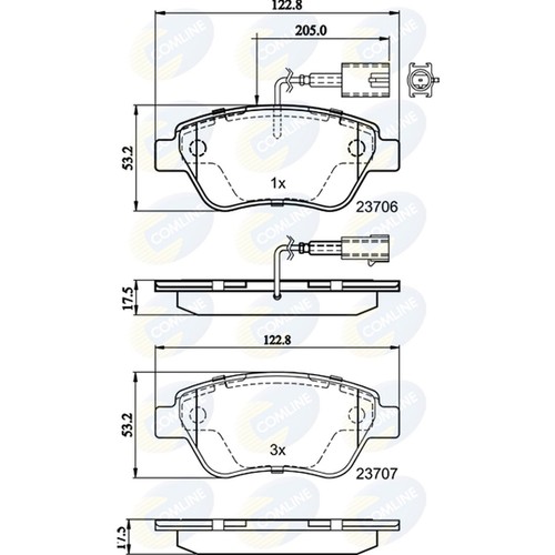 For Alfa Romeo MiTo 955 1.4 MultiAir Genuine Comline Front Brake Disc ...