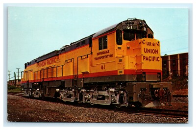POSTCARD Union Pacific 61 60 60B Century 855 Locomotives Railroad Train ...