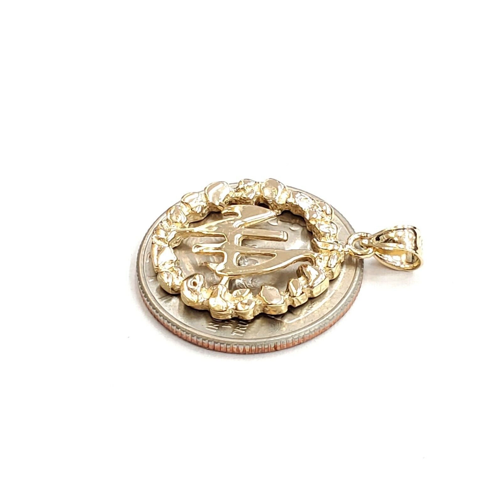 14k yellow Gold Narcotics Anonymous circle NA Symbol Pendant fine ...