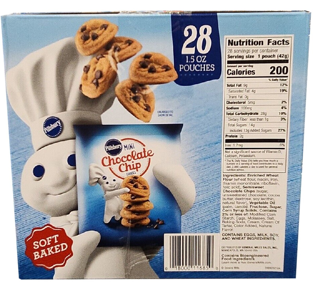 Pillsbury Chocolate Chip Cookies Nutrition Label Pillsbury® Chocolate