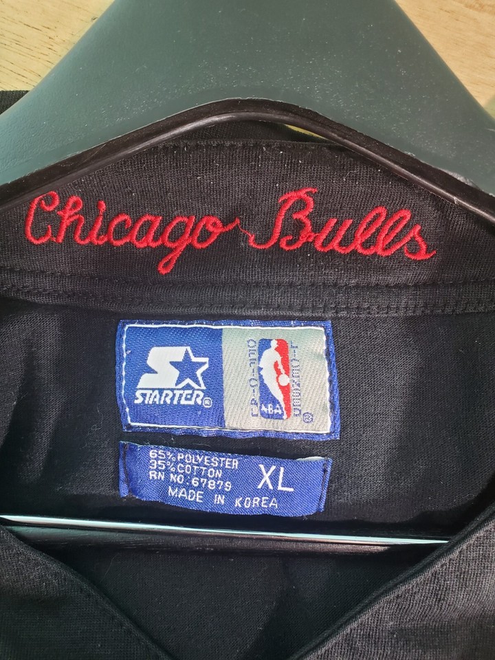 Vintage 90s Chicago Bulls Baseball Starter Jersey Black Size XL | eBay