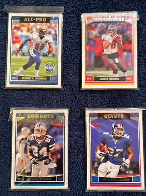 4 ~ 2006 Topps Football Hobby Packs - BROOKS ~ SIMMS ~ BARBER ~ JACOBS ...