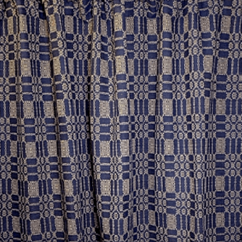 NEW Primitive NAVY TAN WOVEN TABLE SQUARE 32" Cotton Autumn Frost ...