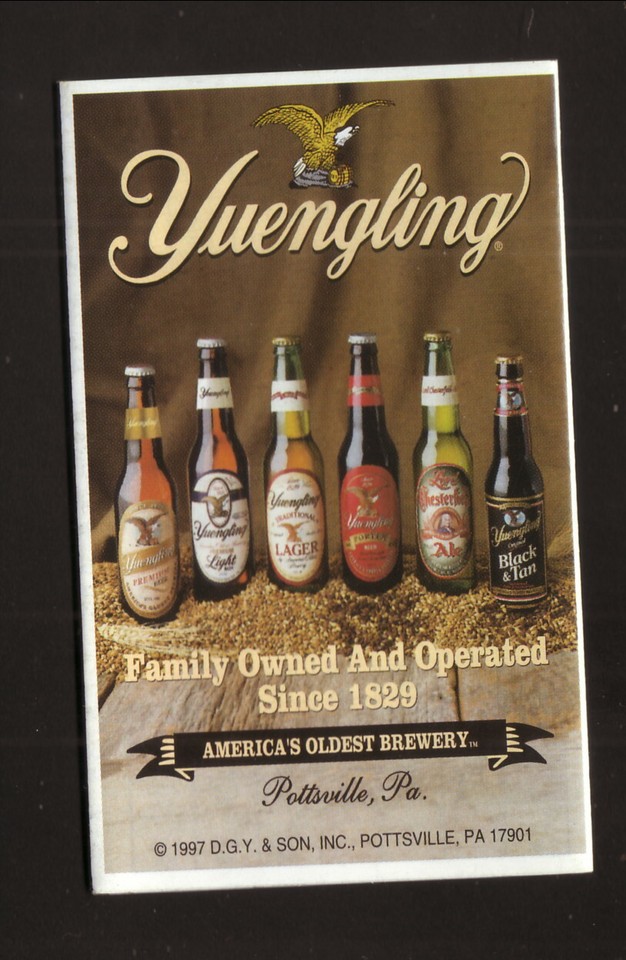 Reading Phillies 1999 Pocket Schedule Yuengling Beer Eastern League | eBay