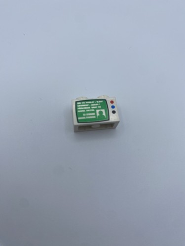 LEGO 1x2 WHITE BRICK ~ TV SCREEN WITH BUTTONS | eBay