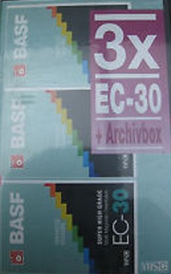 NEU 3 x BASF EC - 30 VHS C mit Archivbox SUPER HIGH GRADE - FANTASTIC ...