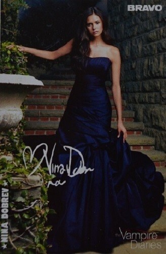NINA DOBREV - Autogrammkarte 10x7cm - The Vampire Diaries Autograph ...