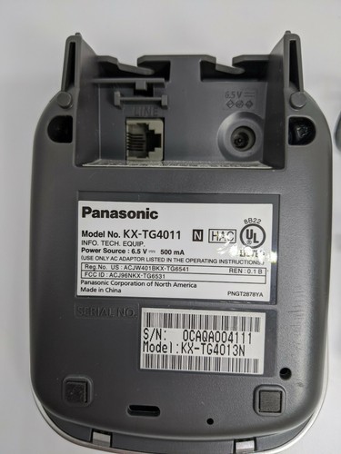 Panasonic KX-TG4011 & Panasonic Power Supply PQLV219 - Base Unit For KX ...