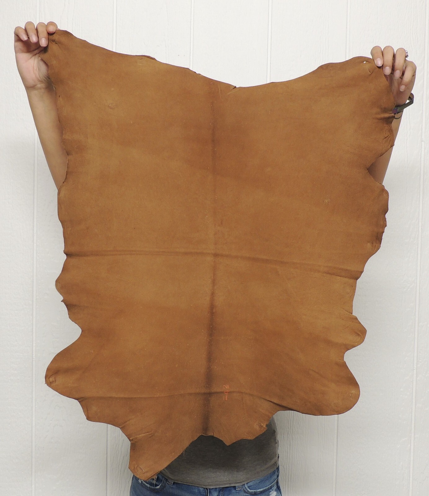 SADDLE BUCKSKIN Leather Hide for Native Crafts Taxidermy SCA LARP Skin ...