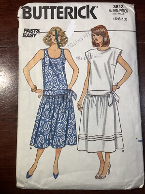 BUTTERICK Misses Dress Pattern No. 3813 Size 6-10 | eBay