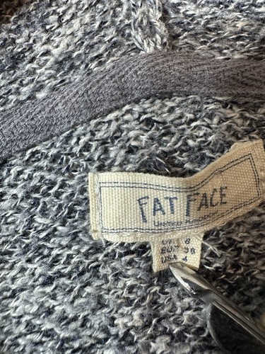 Fat Face Hoodie Sweatshirt Knit Full Zip Women’s Size 4 Grey Charcoal ...