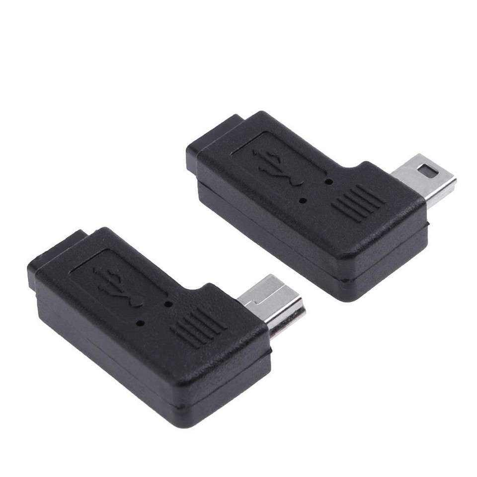 2Pcs Micro USB To Mini USB Elbow Converter Left Right Angled 90 Degree ...