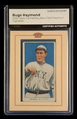 2002 Topps 206 Bugs Raymond Buyback MBA AUTHENTIC Piedmont | eBay