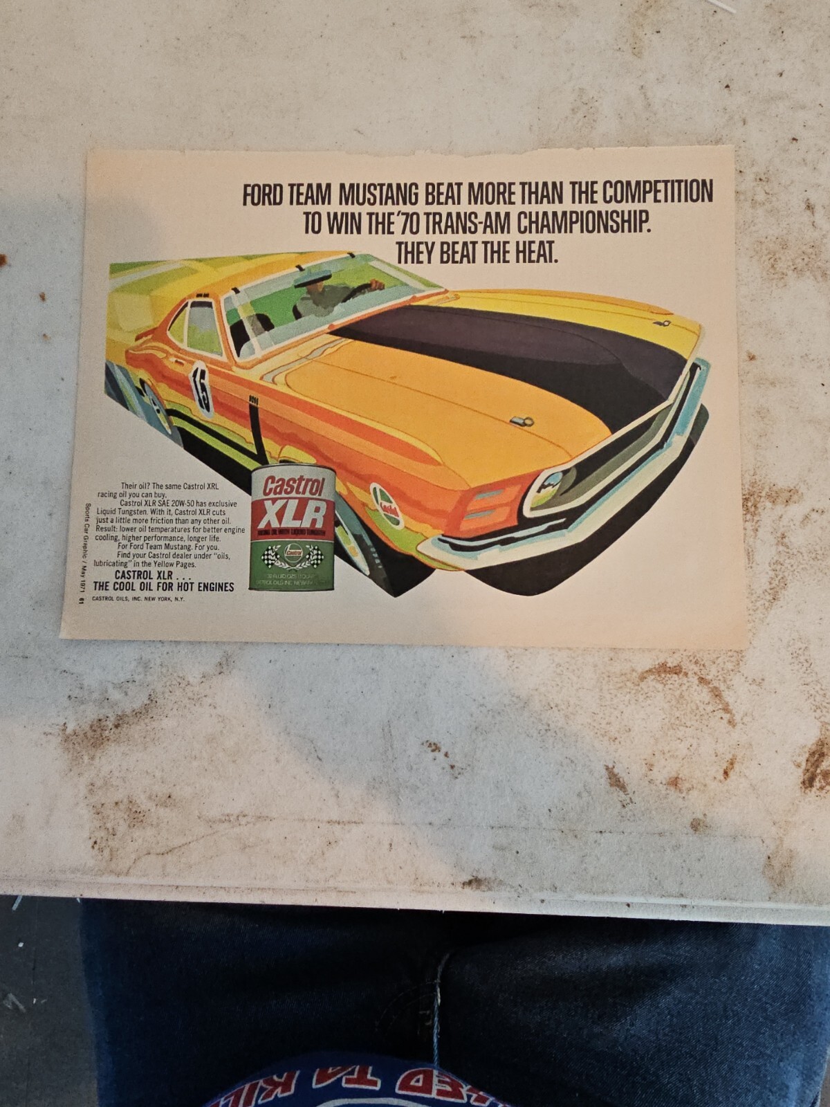 1971 Castrol Oil Original Magazine Ad Featuring Ford Mustang Boss Trans ...