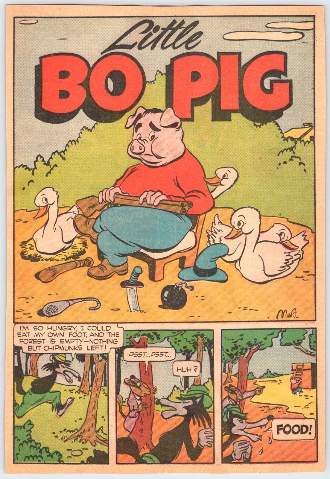 LITTLE BO PIG COMIC STRIP PAGE 1940's Comic Book Clipping M579 | eBay