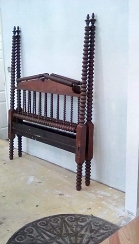 Bed,full, gorgeous four poster, Jenny Lind, Barley Twist Head/footboard ...
