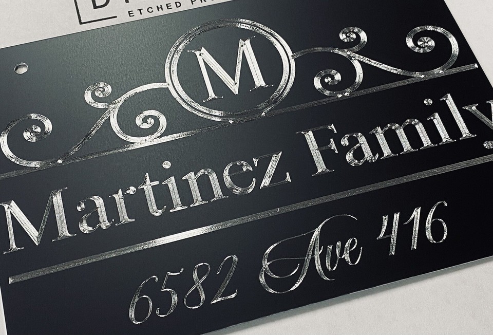 Engraved Personalized Custom Name House Home Address Welcome Sign Metal ...