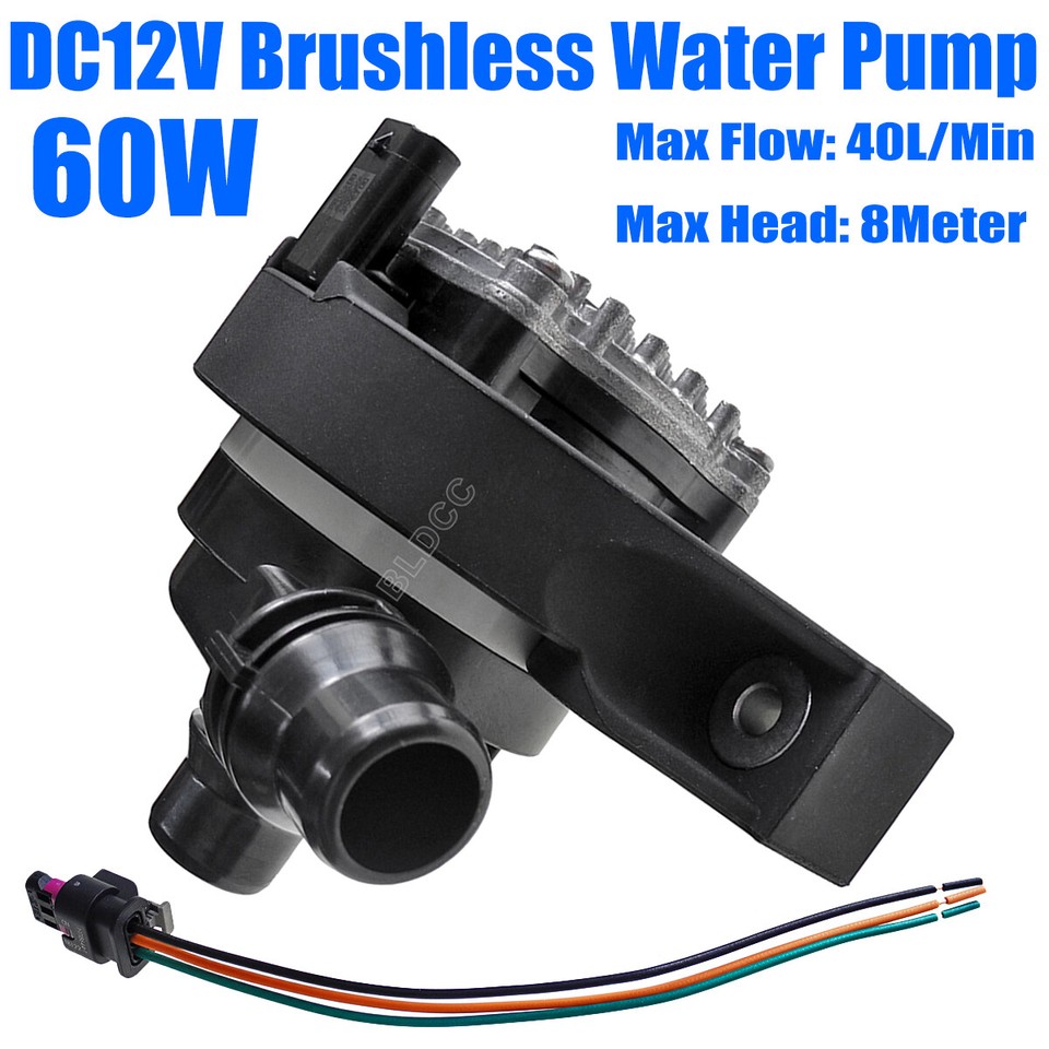 Engine Auxiliary Water Pump 60W 100W 12V Brushless Car Coolant Pumps ...