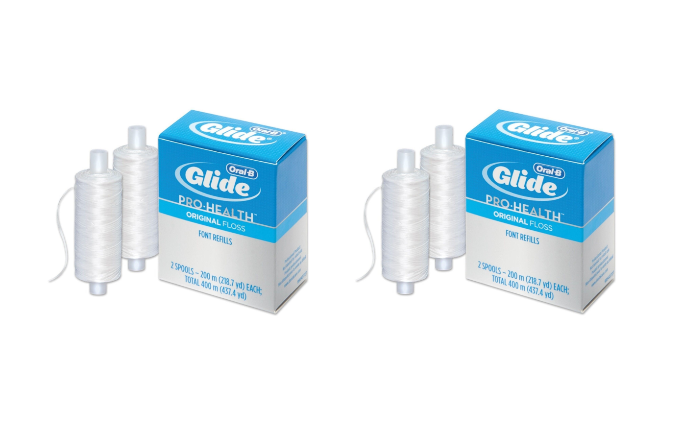 Oral-B Glide Floss Refill Unflavored, 4 x 200m spools (2 Rolls per Box ...